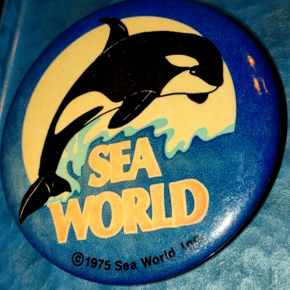 Vintage | Jewelry | 975 Seaworld Pinback Button With Shamu On The Front ...